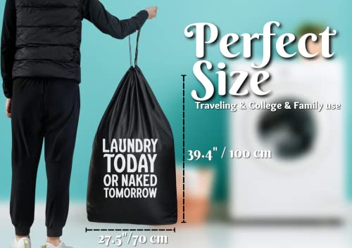 2 Pack Funny Laundry Bags Extra Large Heavy Duty, Travel Laundry Bags for Dirty Clothes, Unique Design College Laundry Bag, 27.5" x 39.4" (70 x 100cm) Dirty Clothes Organizer - Laundry Today