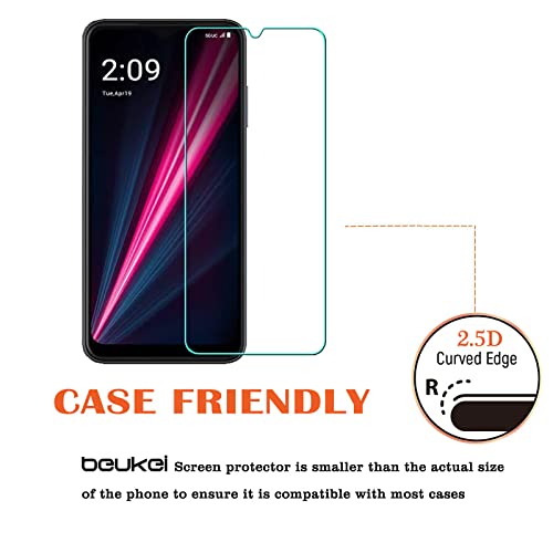 beukei (3 Pack) (6.82 inch) Compatible for T-Mobile Revvl 6 Pro 5G / Revvl 6x Pro 5G Screen Protector Tempered Glass,Touch Sensitive,Case Friendly, 9H Hardness