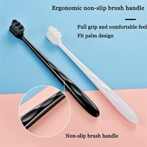 AUGESTPO 2/4Pcs BREVI Nordic-Inspired Premium Nano Toothbrush,Adult Extra Soft Toothbrush with 20000 Soft Bristles,for Protect Sensitive Gums and Teeth (4pcs-Wave Head), 10.0 Count