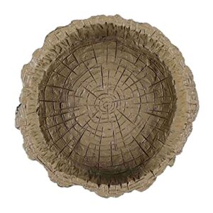 Tree Trunk Food/Water Dish for Amphibians, Reptiles and Other Little Critters, Made from Premium Non-Toxic Resin - Small Size