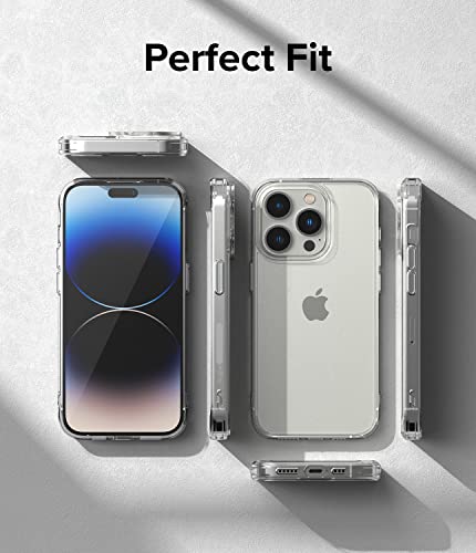 Ringke Fusion Matte [Anti-Fingerprint Technology] Compatible with iPhone 14 Pro Case, Translucent Smudge Proof Protective Sturdy Shockproof TPU Bumper Phone Cover for Women, Men - Matte Clear