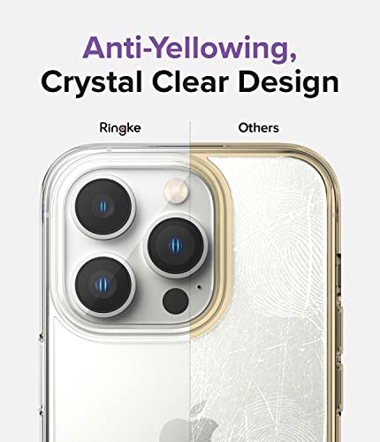 Ringke Fusion Matte [Anti-Fingerprint Technology] Compatible with iPhone 14 Pro Case, Translucent Smudge Proof Protective Sturdy Shockproof TPU Bumper Phone Cover for Women, Men - Matte Clear