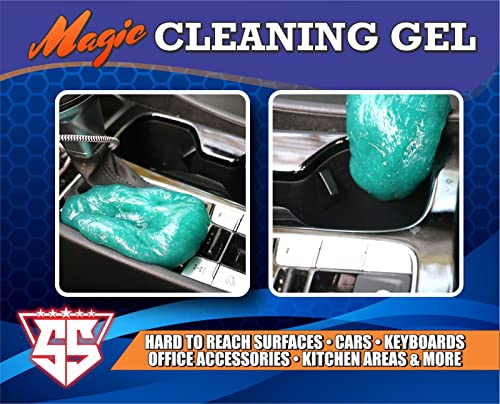 Cleaning Slime Gel for Car -Dust Cleaning Gel for Keyboard - Safe & Reusable Car Slime -Easy-to-Use Car Cleaning Kit -Universal Dust Cleaner for Home & Office -Laptop Cleaning Gel (160g) Blue