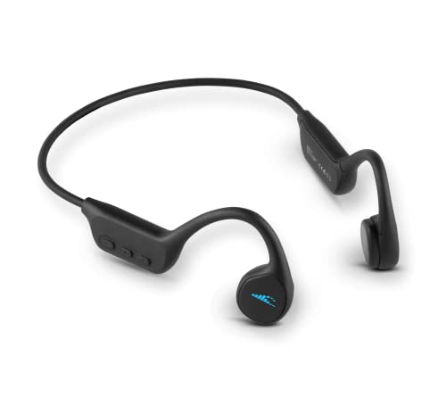 H2O Audio TRI Multi-Sport Waterproof Bone Conduction Headphones, Bluetooth Open Ear Headphones with Built-In MP3 Player -up to 6-Hour Battery Life, 8 GB -For Swimming, Running, Cycling, Hiking (Black)