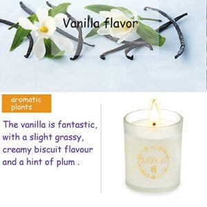 Scented Candles,Vanilla+Gardenia Scented Jar Candle,Aromatherapy Scented Candles,2Pack 5.5oz/Count Long Lasting Soy Wax Candle-Single Wick,Candles,Festive Gifts Decor Aromatherapy Candles Set