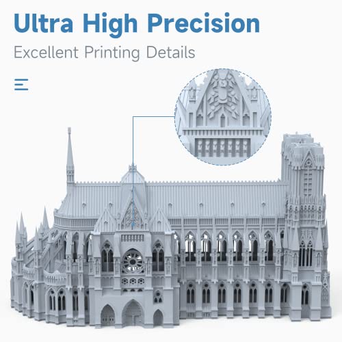 Creality Official Upgrade 3D Printer Resin, 1000g Standard Photopolymer Resin for LCD 3D Printing, 405nm UV-Curing Resin, High Precision, Low Shrinkage, Excellent Fluidity (Grey)