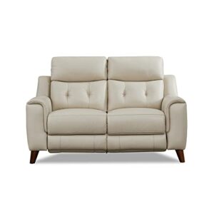 hydeline torino zero gravity power recline and headrest top grain leather loveseat with built-in usb-ports, vanilla