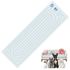 petnais scat mat electronic indoor pet training mat for dogs & cats,led screen keep pets away from sofa, counter, 3 training modes shockproof mat deterrent mat (12"x60")