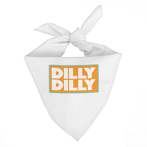 Dilly Dilly Pet Bandana - Text Design Dog Bandana - Funny Pet Scarf (L)