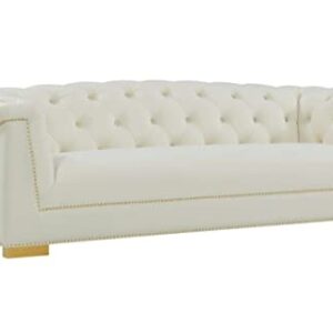 TOV Furniture Farah Cream Velvet Sofa