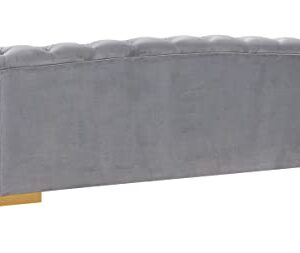 TOV Furniture Farah Grey Velvet Sofa