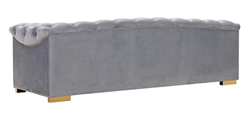 TOV Furniture Farah Grey Velvet Sofa