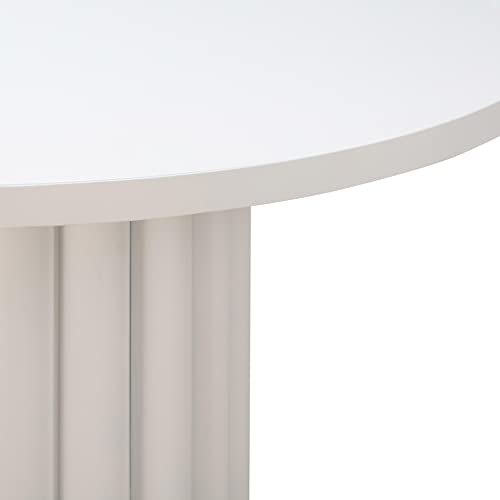 TOV Furniture Kali 55" White Round White Dining Table