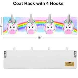 EXCELLO GLOBAL PRODUCTS Children's Coat Hooks (Unicorn)