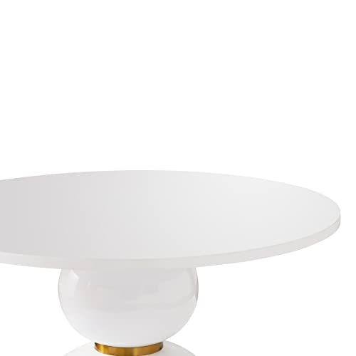 TOV Furniture Arianna 48" Round White Dinette Table