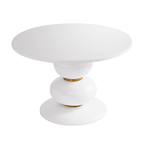 TOV Furniture Arianna 48" Round White Dinette Table