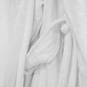 Gravity Blankets x Modernist Weighted Terrycloth Robe, Unisex Terrycloth Robe, White / Medium, Warm Bathroom Robe, 3 Pounds