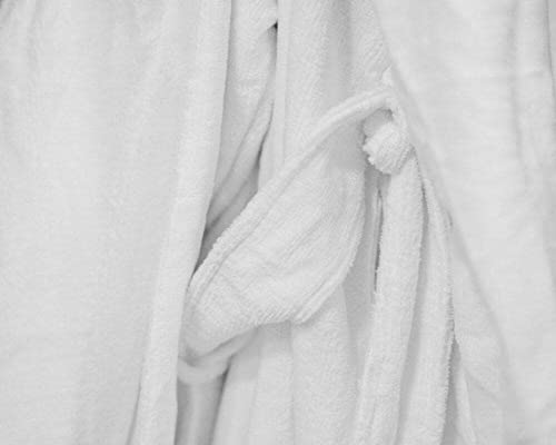 Gravity Blankets x Modernist Weighted Terrycloth Robe, Unisex Terrycloth Robe, White / Medium, Warm Bathroom Robe, 3 Pounds