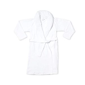 Gravity Blankets x Modernist Weighted Terrycloth Robe, Unisex Terrycloth Robe, White / Medium, Warm Bathroom Robe, 3 Pounds