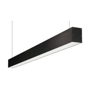 lb85215 4ft led linear light, 3000k/3500k/4000k cct selectable, 40w 4600lm, etl & ul listed, dimmable architectural led suspended lighting fixture for office, matte black, pack of 4