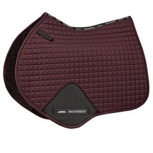 weatherbeeta prime jump shaped saddle pad, mulberry, full