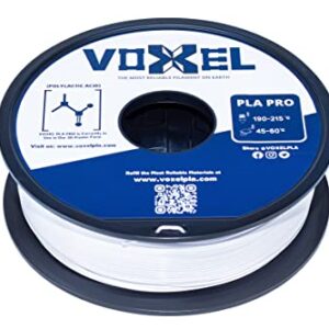 VOXELPLA 1.75mm White PLA Plus Filament (1kg) for 3D Printer, 3D Printing, FDM, Compatible with Creality Printer and All 3D Printer Filament