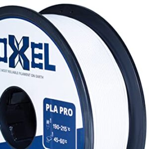 VOXELPLA 1.75mm White PLA Plus Filament (1kg) for 3D Printer, 3D Printing, FDM, Compatible with Creality Printer and All 3D Printer Filament