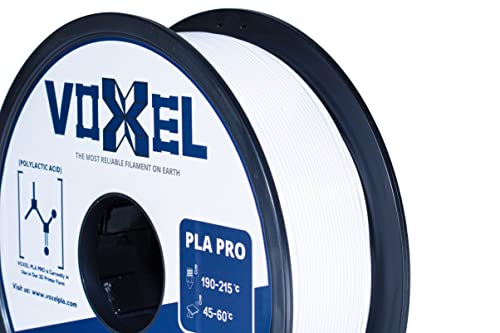 VOXELPLA 1.75mm White PLA Plus Filament (1kg) for 3D Printer, 3D Printing, FDM, Compatible with Creality Printer and All 3D Printer Filament