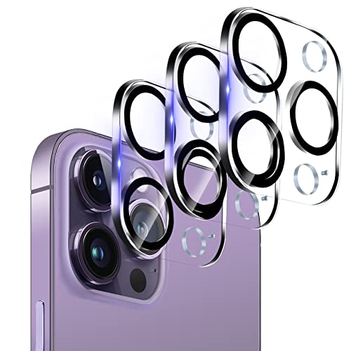 【3 Pack】Dengduoduo Tempered Glass Camera Lens Protector for iPhone 14 Pro 6.1" & iPhone 14 Pro Max 6.7", Ultra HD, 9H Hardness, Anti-Scratch, Case Friendly, Easy to Install [No Affect on Night Shots]