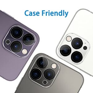 【3 Pack】Dengduoduo Tempered Glass Camera Lens Protector for iPhone 14 Pro 6.1" & iPhone 14 Pro Max 6.7", Ultra HD, 9H Hardness, Anti-Scratch, Case Friendly, Easy to Install [No Affect on Night Shots]