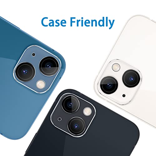 Dengduoduo 【3 Pack】 Tempered Glass Camera Lens Protector for iPhone 14 6.1" & iPhone 14 Plus 6.7", Ultra HD, 9H Hardness, Anti-Scratch, Case Friendly, Easy to Install [No Affect on Night Shots]