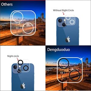 Dengduoduo 【3 Pack】 Tempered Glass Camera Lens Protector for iPhone 14 6.1" & iPhone 14 Plus 6.7", Ultra HD, 9H Hardness, Anti-Scratch, Case Friendly, Easy to Install [No Affect on Night Shots]