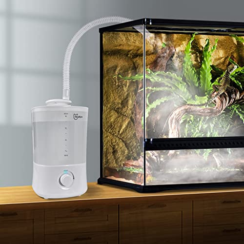 Reptile Humidifiers, 4.5L Mister for Reptiles, Reptile Fogger with Humidity Control, Terrarium Ball Python Snake Tank Accessories Chameleon Accessories, Automatic Reptile Misting System Humidity