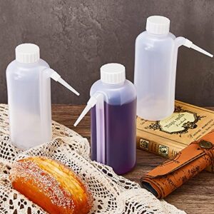 5 Pieces Communion Cup Filler Plastic No Drip Squeeze Bottle Communion Juice Dispenser with Side Straw Church Bottle Filler Holy Condiment Squeeze Bottles for Ceremony Communion Supplies, 17 oz