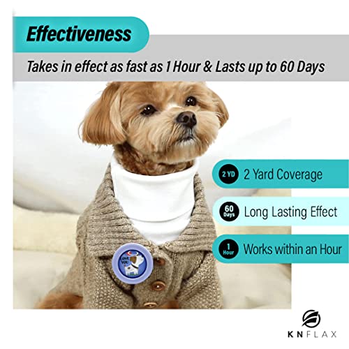 KN FLAX Aegis Calming Clip for Dogs, Anxiety Relief Pheromone Diffuser [Made in Korea], Lasts 60Days, Reducing Stress During Loud Noises and Separation for All Small, Medium and Large Dog (Love U)