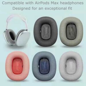 earpads for appple AirPods Max Ear Cushions Replacement mesh Fabric Ear pad Cushion for airpod max Headphone with mesh Fabric Memory Foam and Magnet (Space Gray)