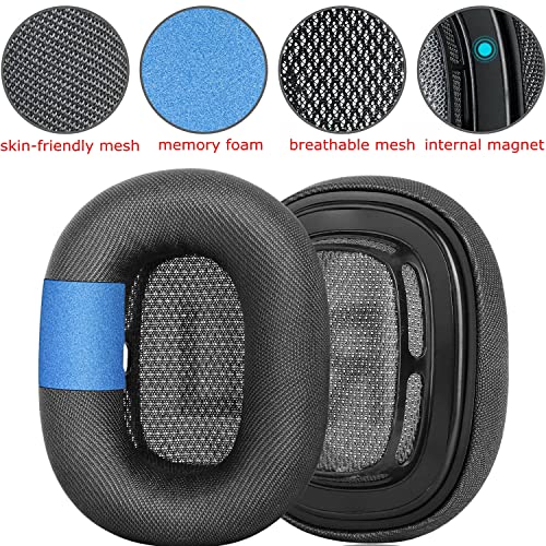 earpads for appple AirPods Max Ear Cushions Replacement mesh Fabric Ear pad Cushion for airpod max Headphone with mesh Fabric Memory Foam and Magnet (Space Gray)