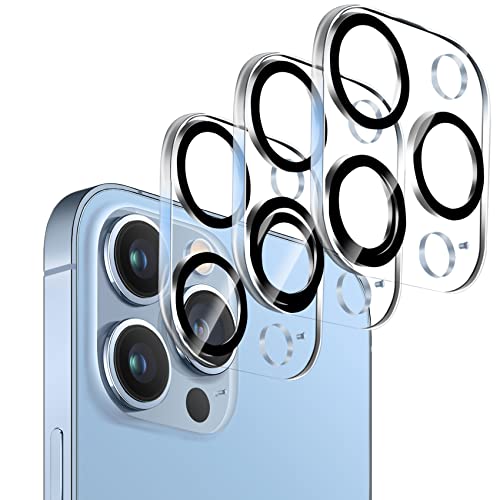 【3 Pack】Dengduoduo Tempered Glass Camera Lens Protector for iPhone 13 Pro 6.1" & iPhone 13 Pro Max 6.7", Ultra HD, 9H Hardness, Anti-Scratch, Case Friendly, Easy to Install [No Affect on Night Shots]