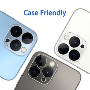 【3 Pack】Dengduoduo Tempered Glass Camera Lens Protector for iPhone 13 Pro 6.1" & iPhone 13 Pro Max 6.7", Ultra HD, 9H Hardness, Anti-Scratch, Case Friendly, Easy to Install [No Affect on Night Shots]