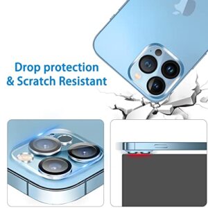 【3 Pack】Dengduoduo Tempered Glass Camera Lens Protector for iPhone 13 Pro 6.1" & iPhone 13 Pro Max 6.7", Ultra HD, 9H Hardness, Anti-Scratch, Case Friendly, Easy to Install [No Affect on Night Shots]