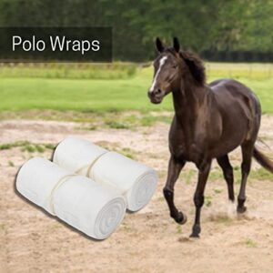 ZELARMAN Polo Leg Wraps, Equine Polo Wraps Set of 4, Horse Leg Bandages, Polar Fleece Horse Leg Wraps for Horseman, Equestrian, Horse Trainer