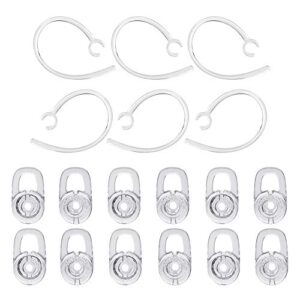 earbud tips silicone ear tips & ear hook replacement earbud tips 12 pcs replacement ear hooks and 6pcs large replacement eargel compatible with plantronics m70 m165 m1100 m100 m55 m28 m25 voyager edge