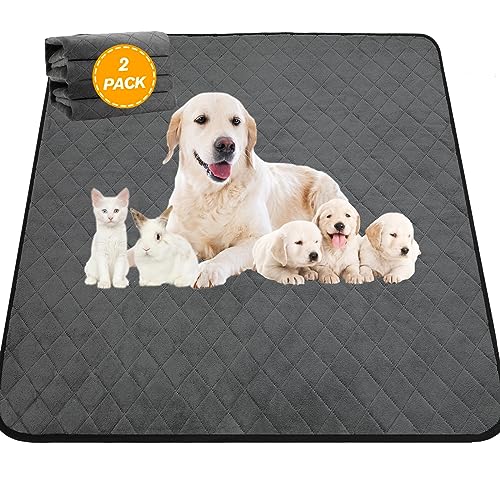 2-Pack Pee Pads for Dogs, 36x41 Inch Puppy Pads,Washable Pee Pads for Dogs , Absorbs Lots of Urine, Puppy Potty Puppy Pads Pet Training Pads for Crates, Kennels, Fences