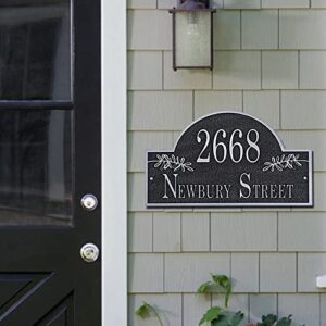 Address Plaque Large Option - 15" x 7.8'' Hand-Carved House Number Plaque Sign,Persoanlized House Sign Address plate for Outdoor Family Home,Garden,Apartment,Street,Garage,Drive Way Any Front & Style(Rose Gold)