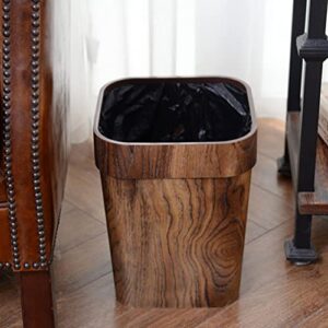 FAVOMOTO Trash Can Trash Bin Room Trash Can Small Trash Can Garbage Can Office Trash Cans for Near Desk Waste Baskets Under Sink Trash Can for Bedroom Bathroom Waste Bins （ Coffee ）