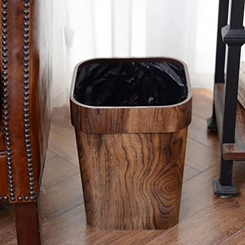 FAVOMOTO Trash Can Trash Bin Room Trash Can Small Trash Can Garbage Can Office Trash Cans for Near Desk Waste Baskets Under Sink Trash Can for Bedroom Bathroom Waste Bins （ Coffee ）