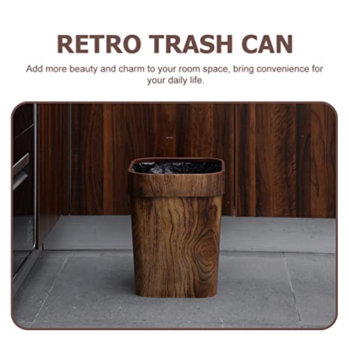 FAVOMOTO Trash Can Trash Bin Room Trash Can Small Trash Can Garbage Can Office Trash Cans for Near Desk Waste Baskets Under Sink Trash Can for Bedroom Bathroom Waste Bins （ Coffee ）