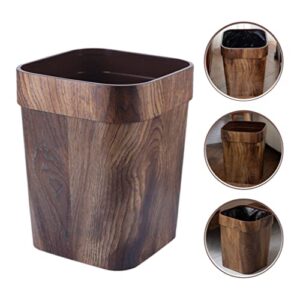 FAVOMOTO Trash Can Trash Bin Room Trash Can Small Trash Can Garbage Can Office Trash Cans for Near Desk Waste Baskets Under Sink Trash Can for Bedroom Bathroom Waste Bins （ Coffee ）