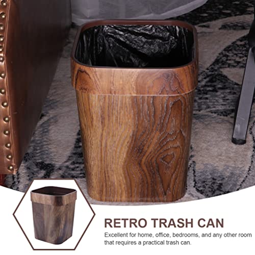 FAVOMOTO Trash Can Trash Bin Room Trash Can Small Trash Can Garbage Can Office Trash Cans for Near Desk Waste Baskets Under Sink Trash Can for Bedroom Bathroom Waste Bins （ Coffee ）