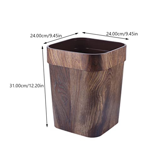 FAVOMOTO Trash Can Trash Bin Room Trash Can Small Trash Can Garbage Can Office Trash Cans for Near Desk Waste Baskets Under Sink Trash Can for Bedroom Bathroom Waste Bins （ Coffee ）